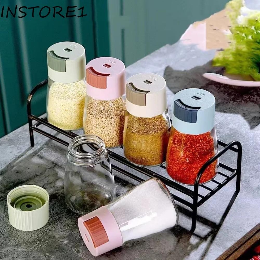 INSTORE1 Measuring Seasoning Bottle, Refillable Press Type Metering ...