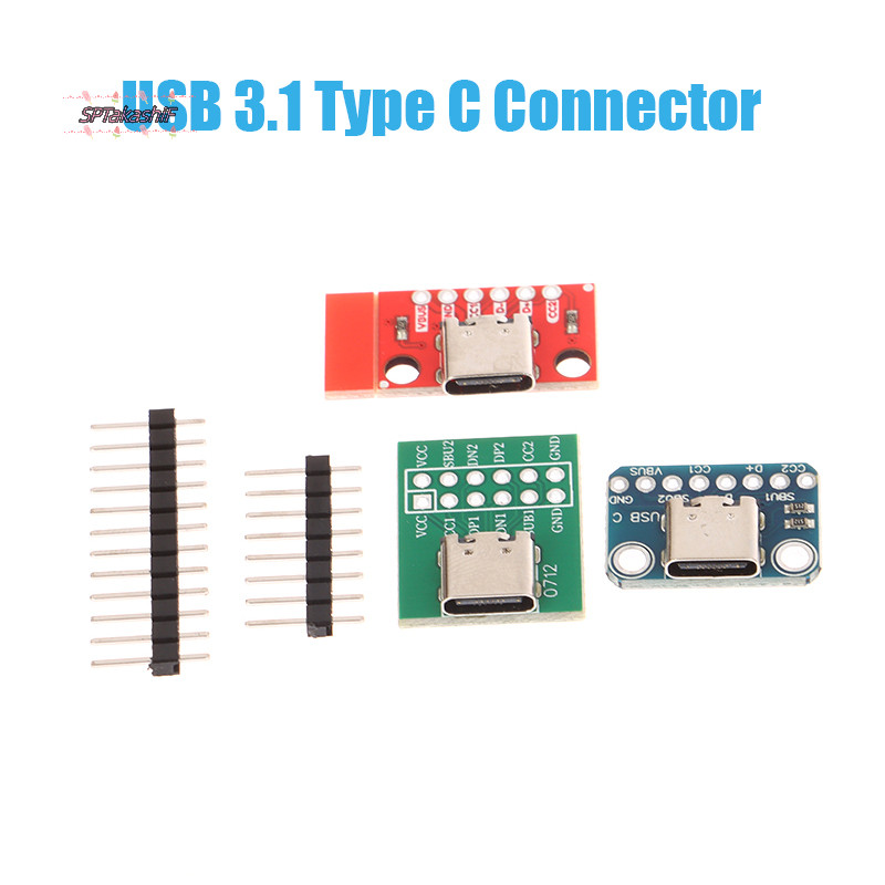 (SPTakashiF) USB 3.1 Type C Connector 16 Pins Type-C Female Socket ...