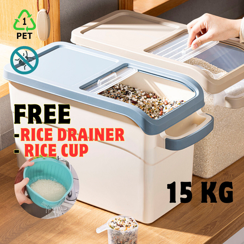 Nasi Storage Rice Storage Box Grain Container Household Cereal Rice ...