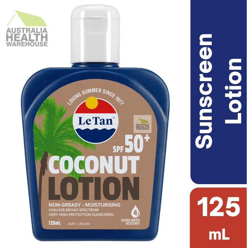 [Expiry: 10/2025] Le Tan SPF 50+ Coconut Sunscreen Lotion 125mL ...