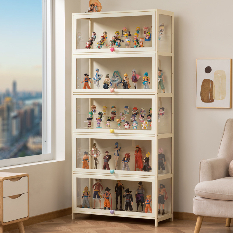 Display Cabinet Transparent Dustproof Beige Display Cabinet LEGO ...
