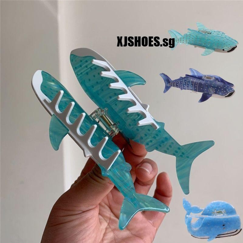 （XJSHOES.sg）1 Pc Shark Clip Alternative Personality Acetic Acid Black ...