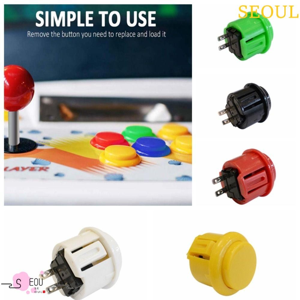 SEOUL 24mm Arcade Buttons Switch, Console Buttons Built-in, Joystick ...