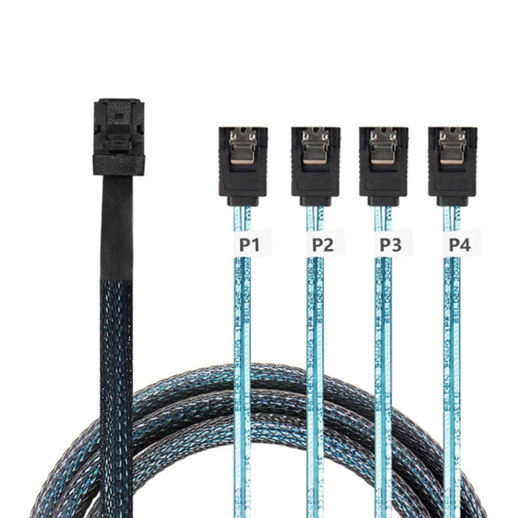 SSD Server Data Cable HD MINI SAS SFF8643 to 4xSATA3.0 Adapter Cable ...