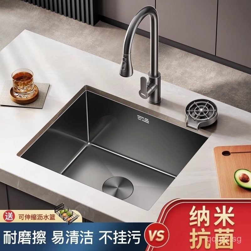 Single Bowl Stainless Steel Kitchen Sink Small Size Undermount Basin ...