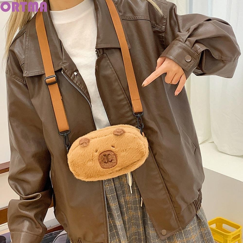 ORTMA French Bread Capibara Bag, Large Capacity Animal Panda Capybara 2 ...