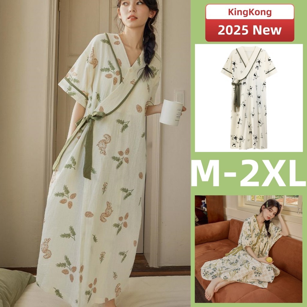 Japanese kimono Night dress Cotton Pajamas Women Padded Pyjamas dress ...