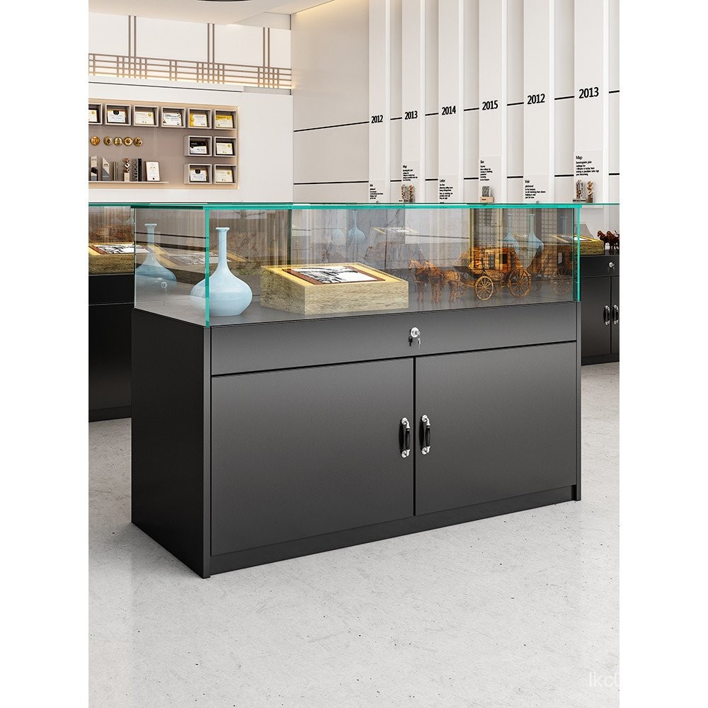 Counter Cabinet Glass Exhibition Live Streaming Room Jewelry Display ...