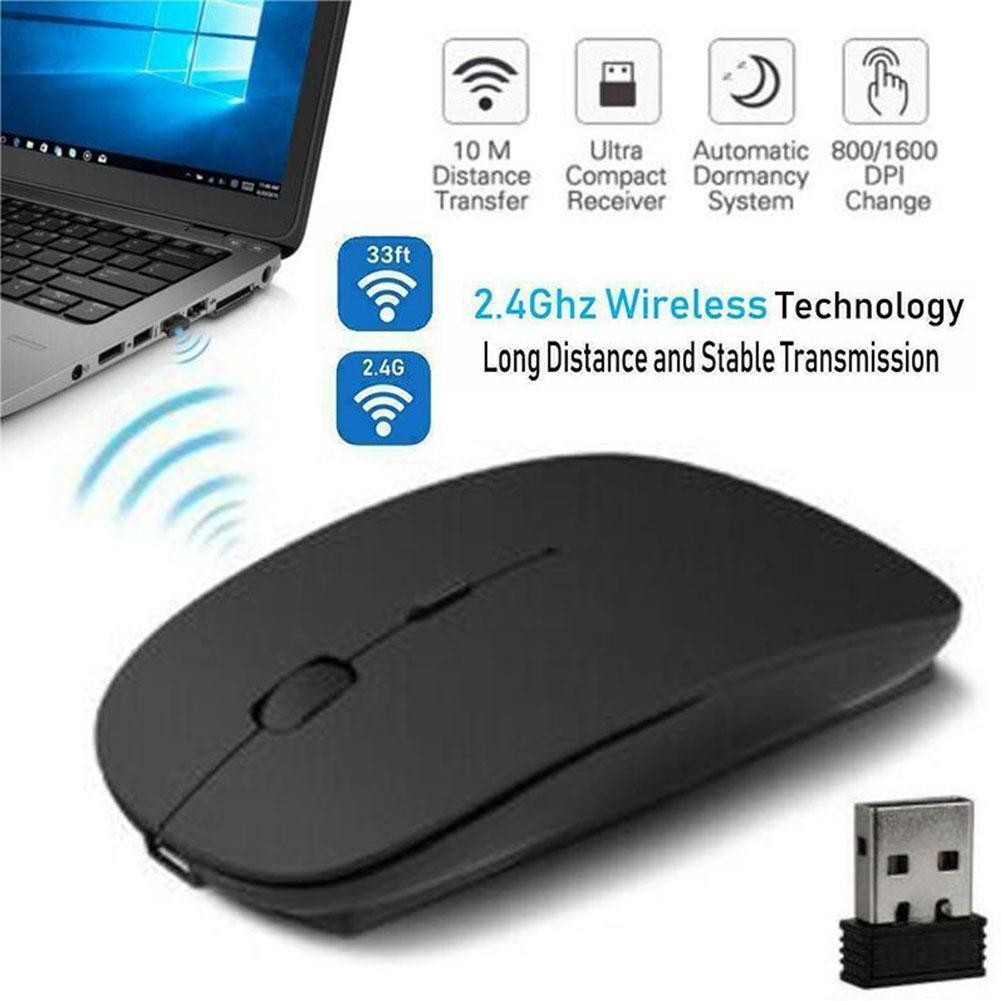 Bluetooth Wireless Optical Mouse Ultra-thin Fashion 2.4g Laptop C8e0 ...