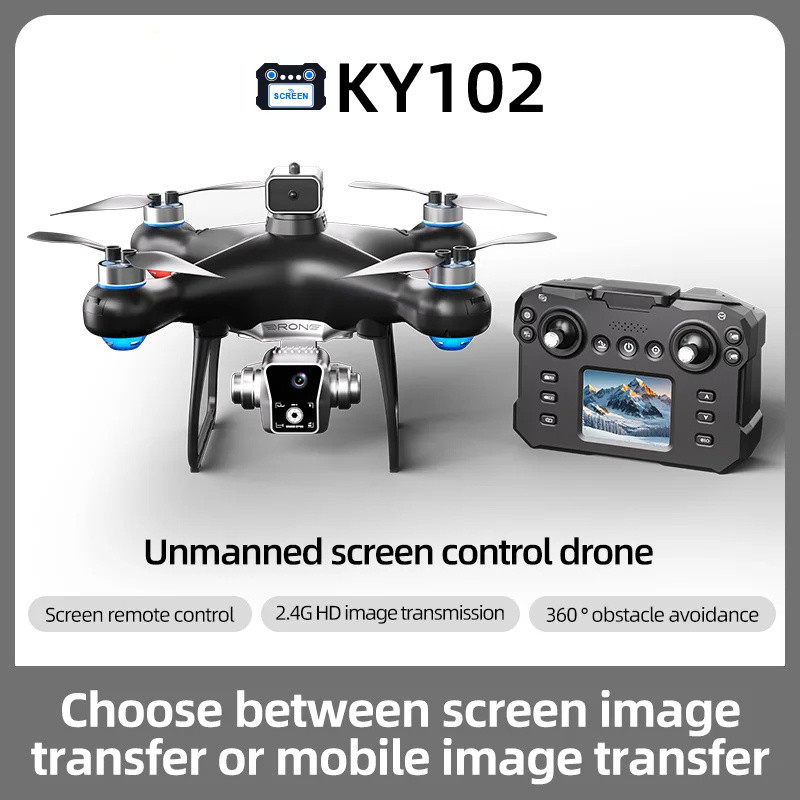 KY102 RC Drone 5G Brushless 4K Dual Camera One key lift With Screen ...