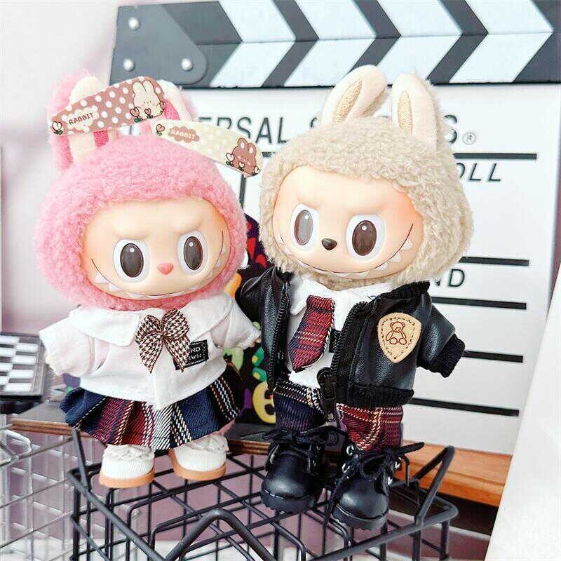 Only Sell Clothes] 17cm Vinyl Doll labubu Clothes Macaron labubu Cute ...