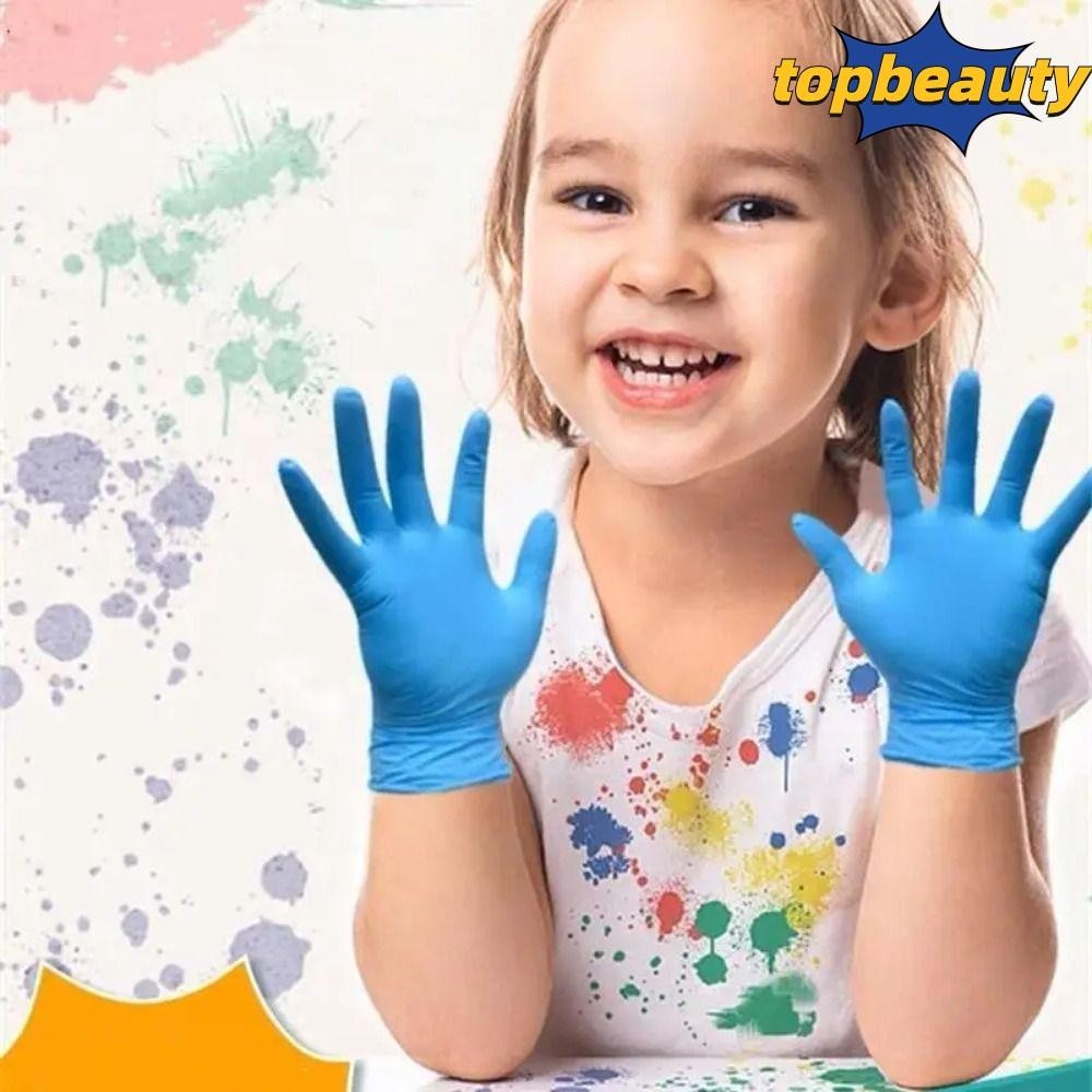 TOPBEAUTY 5 pairs Disposable Nitrile Gloves Kids Multipurpose Food Service Gloves Latex Free Household Cleaning Crafting Painting Cooking Gloves Shopee Singapore