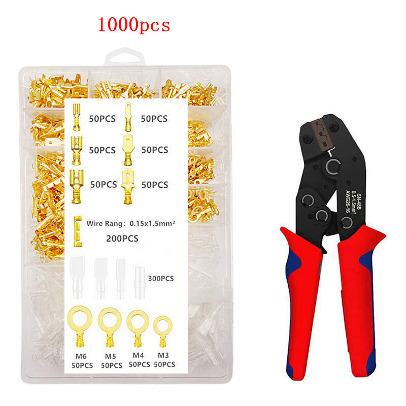 1000 Quick Splicing Crimping Terminal 2.8/4.8/6.3mm Male/bus Spade ...