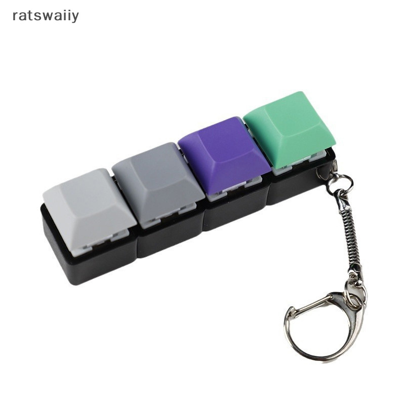 ratswaiiy 4-Keys Mechanical Keyboard Key Toy Keychain Party Stress ...