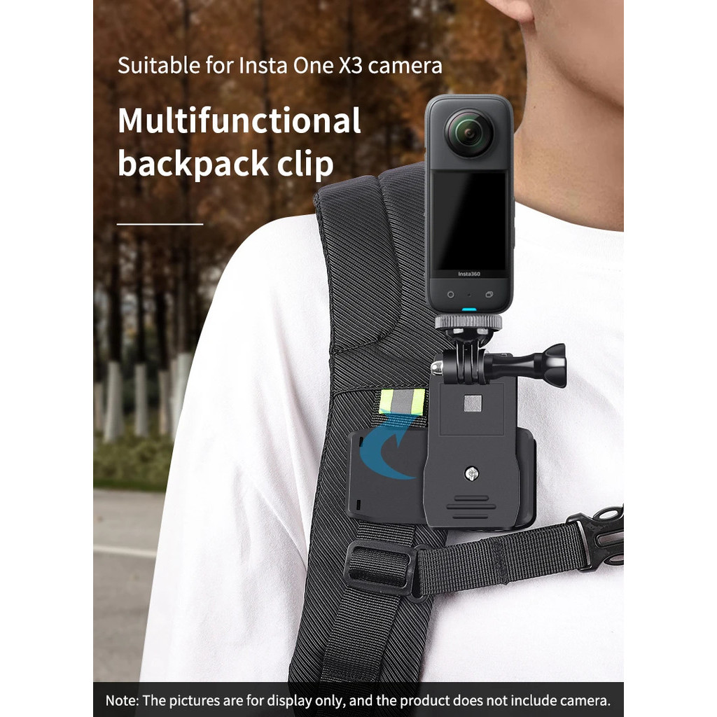 For Insta360 X4 X3 / X2 Accessories 360 Degree Rotary Backpack Clip ...