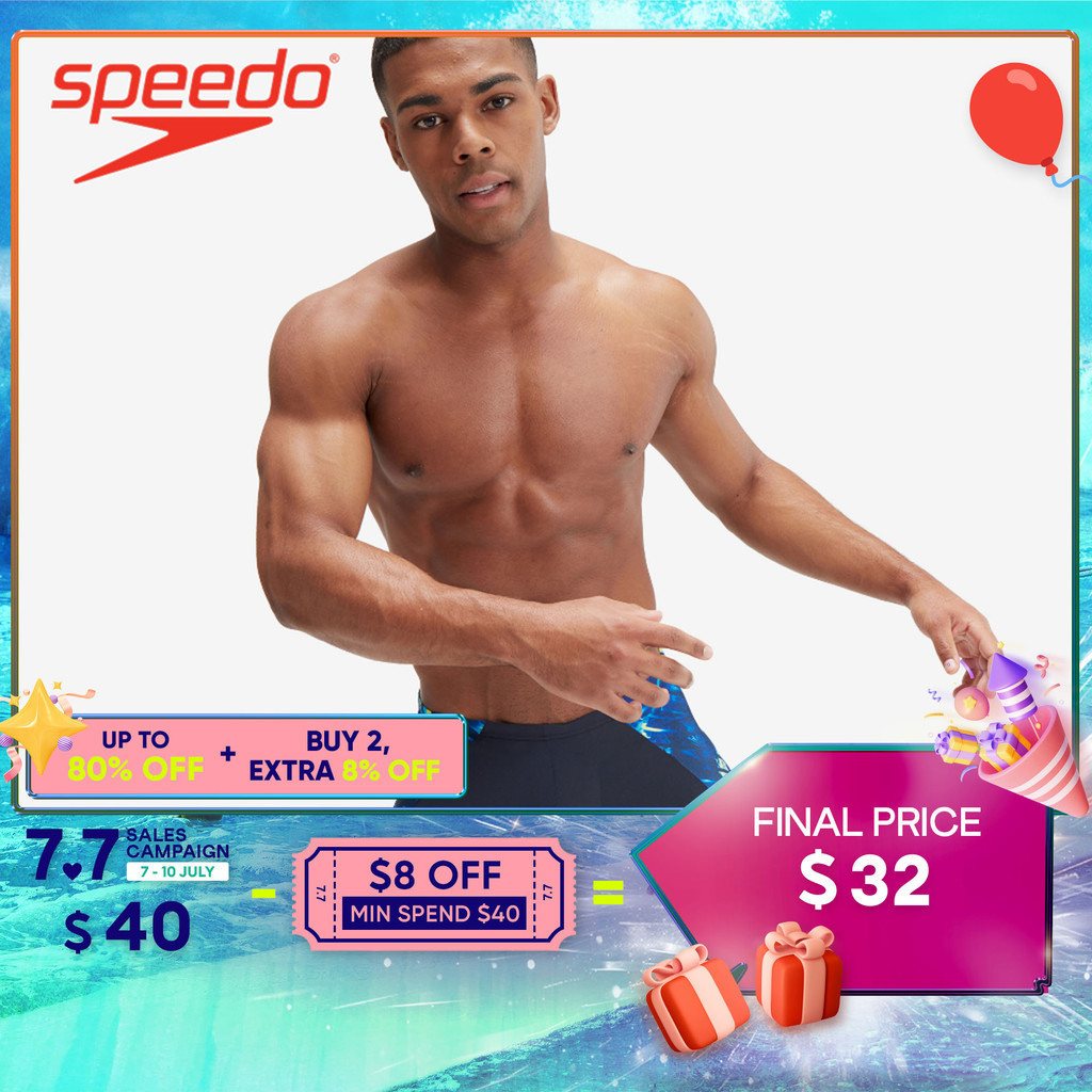 Speedo Mens Swimwear Mens Eco Endurance Splice Mid Jammer Navy