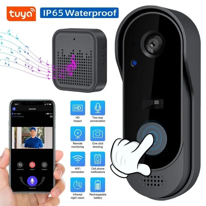 Tuya Doorbell With Camera Wireless Bundle Video Doorbell WIFI HD ...