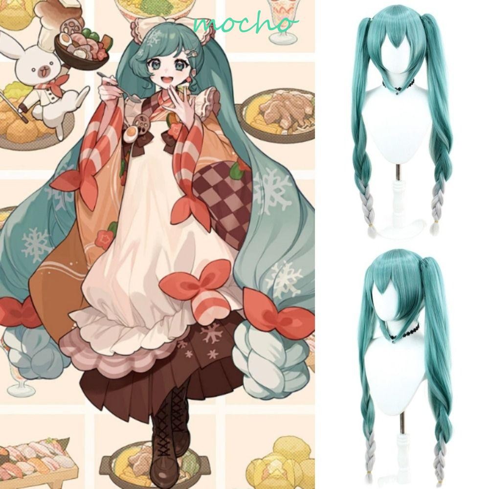 MOCHO Hatsune Miku Wig, Synthetic Hair Natural Snow Miku Cosplay Wigs ...