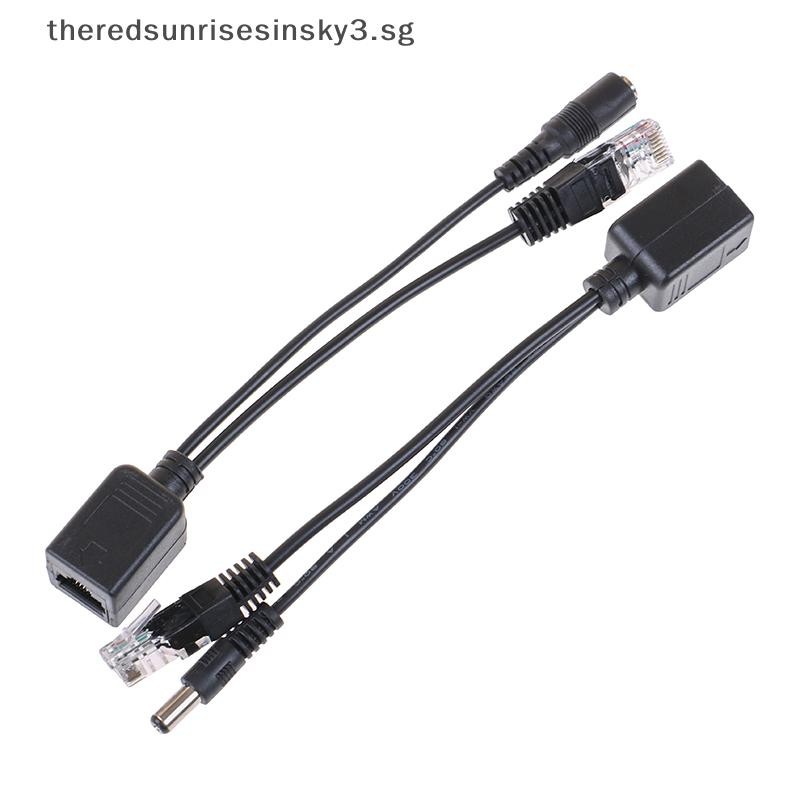 1set POE Cable Passive Power Over Ethernet Adapter Cable POE Splitter ...