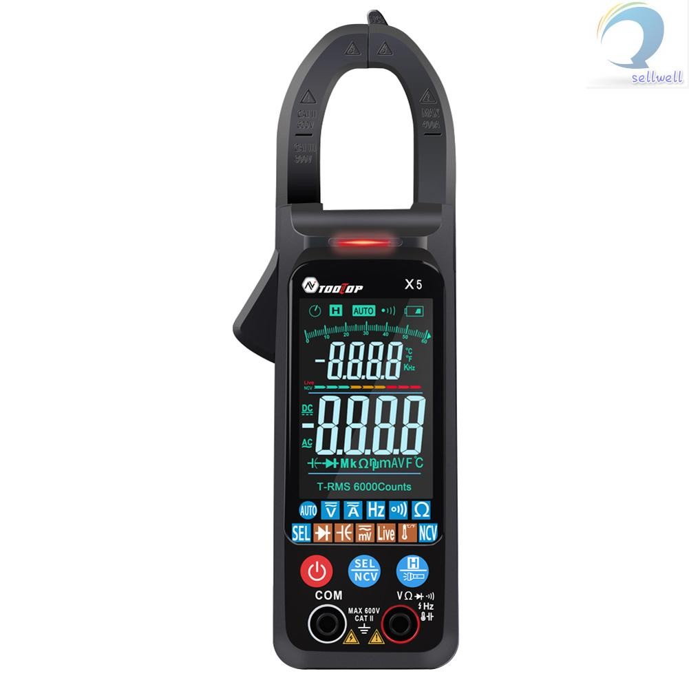 TOOLTOP X5 Handheld Portable Multifunction Clamp Meter LCD Display ...