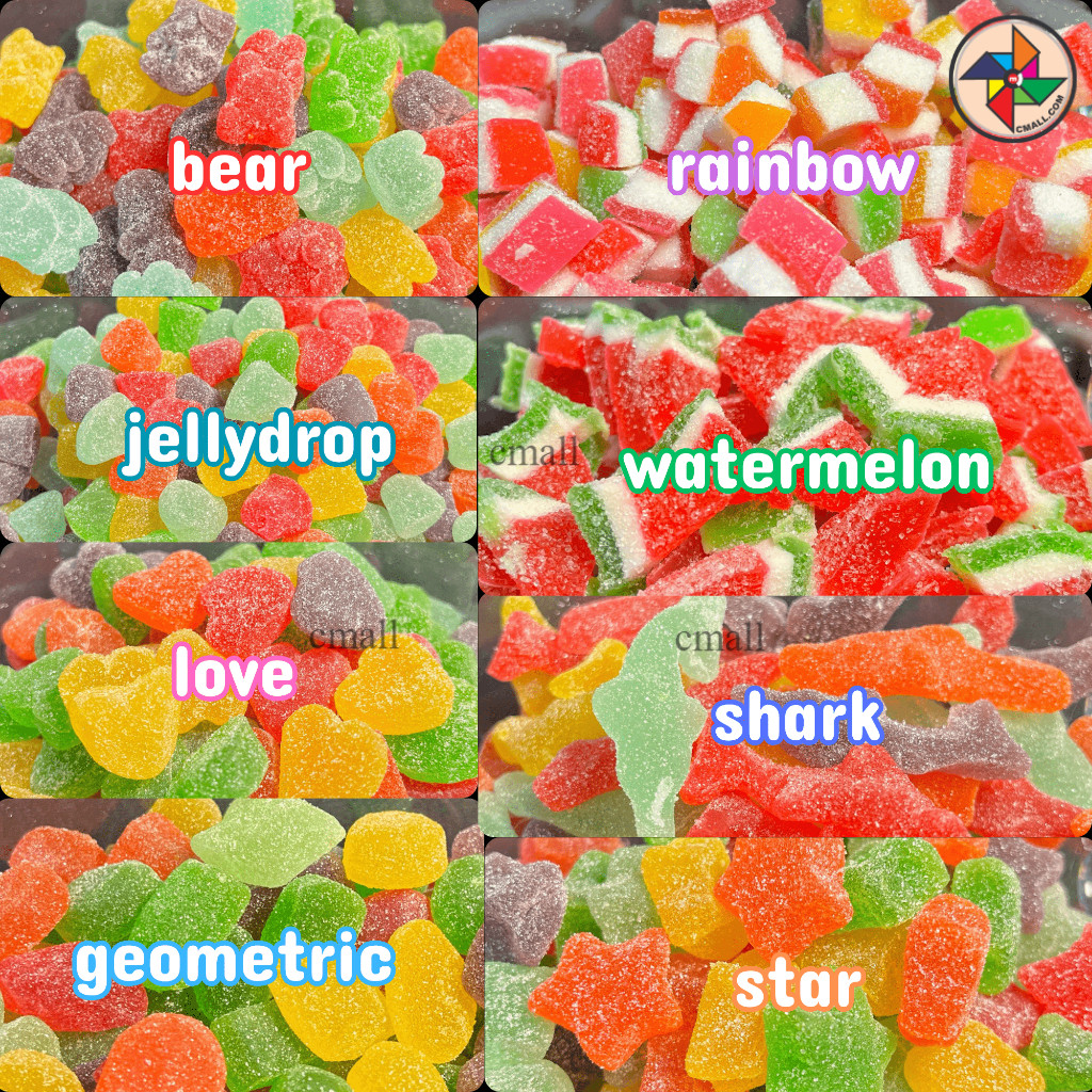 [CM] Assorted Gummy / Gula Jelly / Mixed fruit Pastiles 200g 500g 700g ...