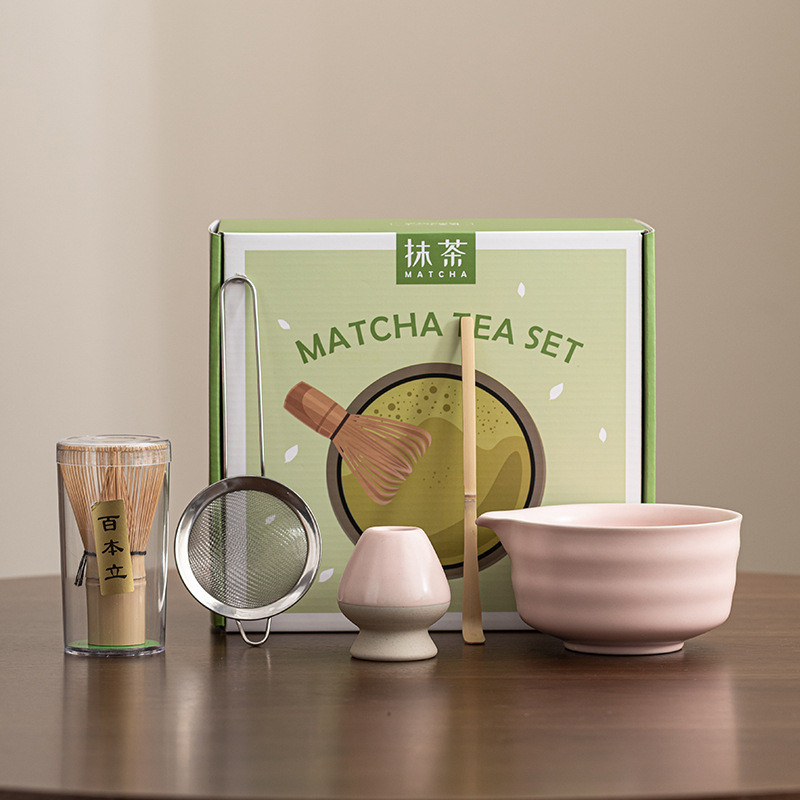 Matcha7Set Matcha Bowl with Spout Tea Whisk Stand Matcha Brush Holder ...