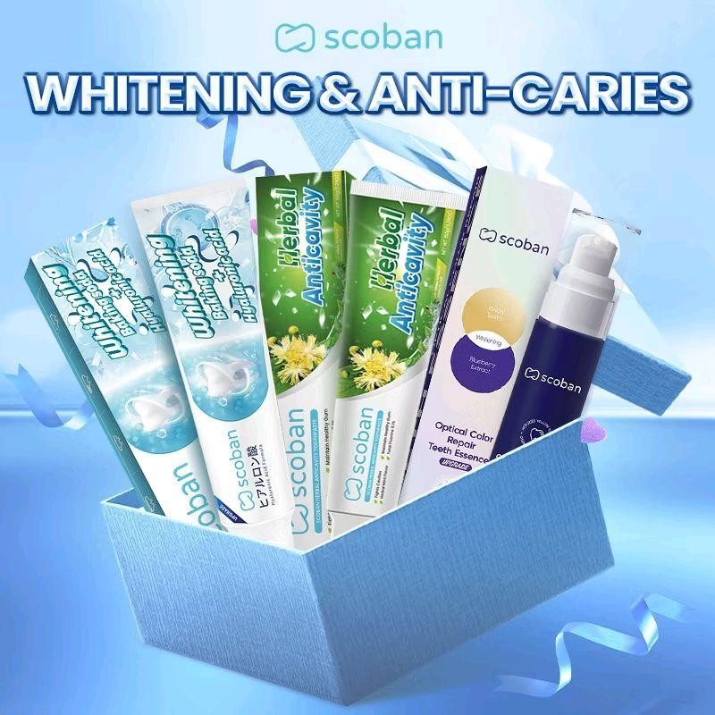 Scoban Whitening & Anti-Caries Toothpaste Set Oral Care Set Value ...