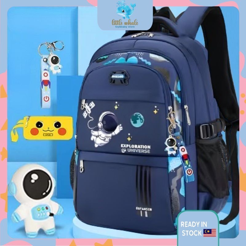 Beg Sekolah Kids Astronaut Backpack Children School Bags Boys Girls ...