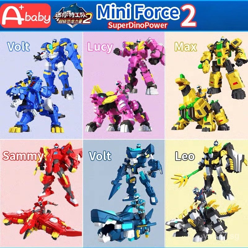Mini Force Super Dino Power 2 Original Toys Robot For Kids Action ...