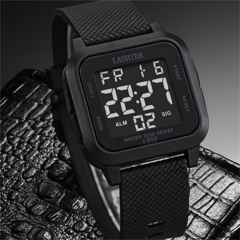 Men's Digital Watch Waterproof Multi-Functional Dual Display Luminous ...