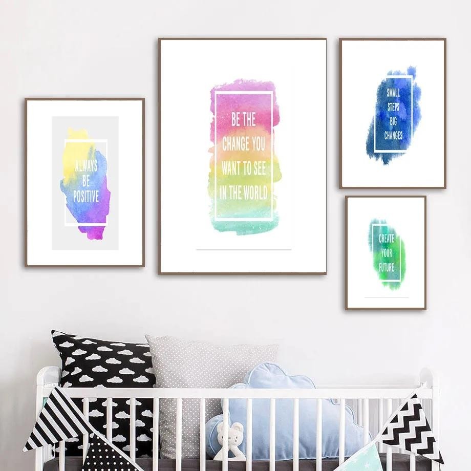 Canvas Minimalism English Sentences Picture Inspirational Words Poster ...