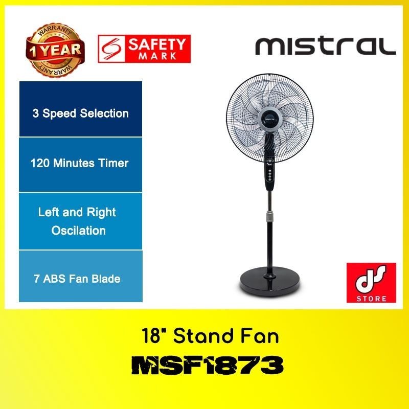 Mistal MSF1873 18” Stand Fan WITH 1 YEAR WARRANTY | Shopee Singapore