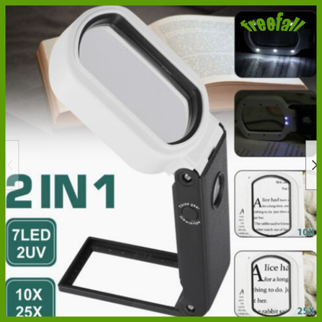 Clearance event!! 25X 10X Magnifying Glass With 9LED Light UV Lights ...