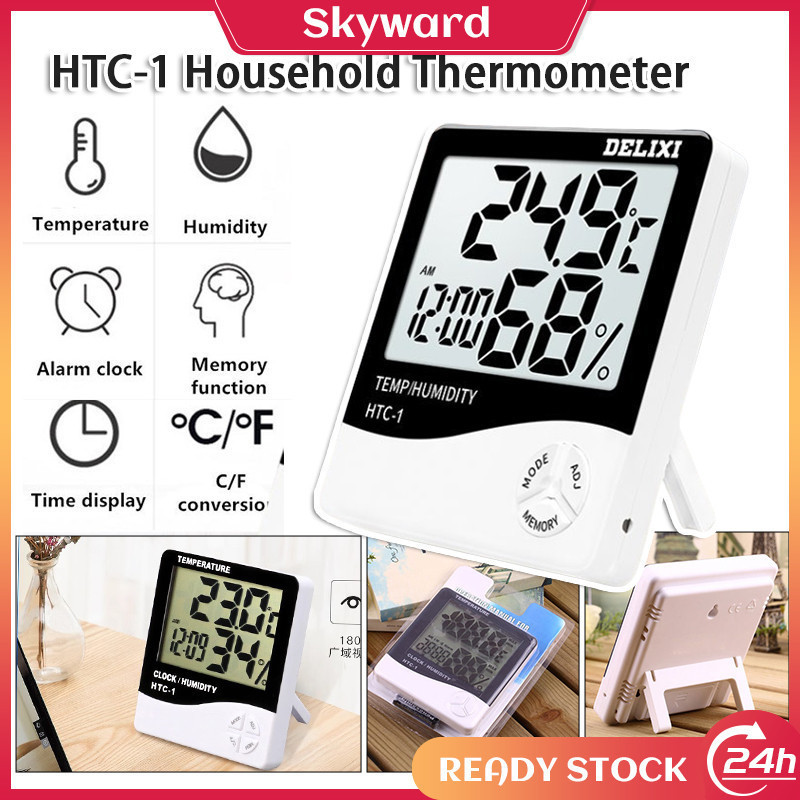 Humidity meter with temperature thermometer Digital Clock Humidity ...