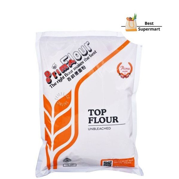 Prima Flour Packet Flour Top Unbleached 1kg | Shopee Singapore