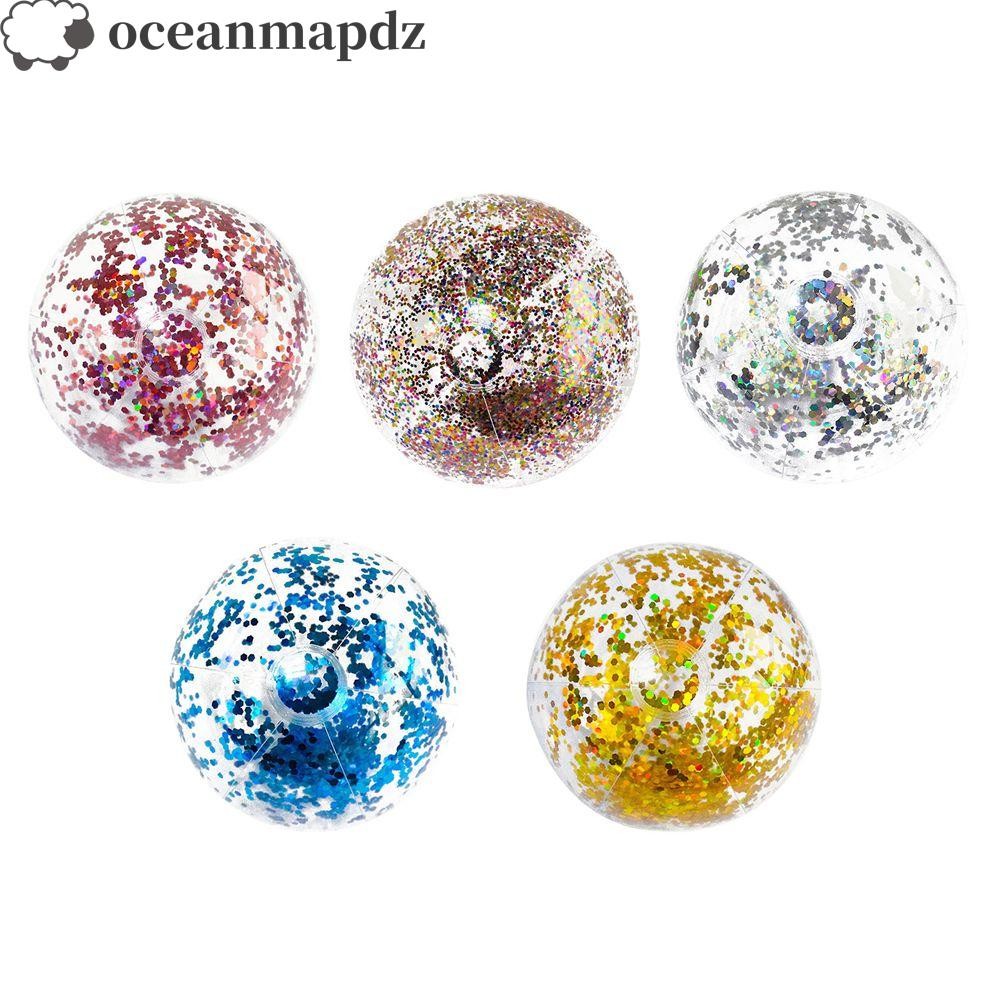 OCEANMAPDZ Beach Ball Party Outdoor Pool Toys Balls Confetti Glitters ...
