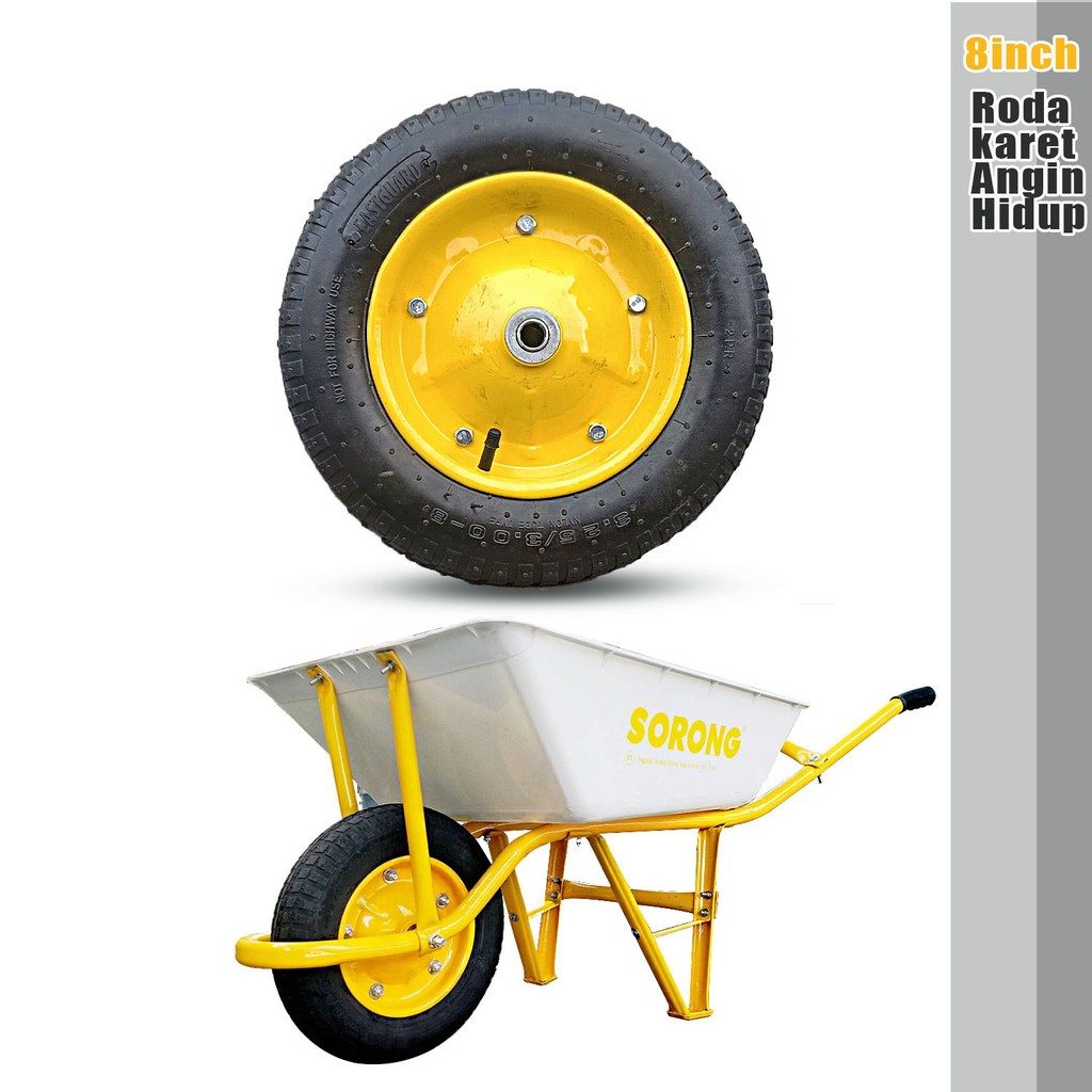 8" Rubber Wheels Only Wheels 8 Inch Trolley Wheels Houseless Wheels ...