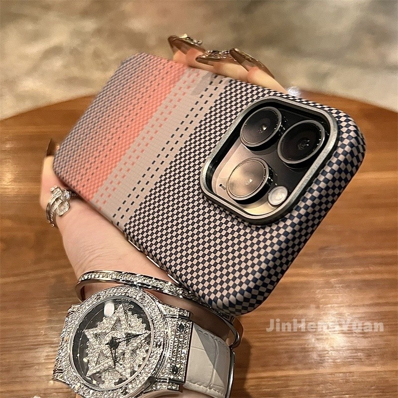 PC Kevlar Texture Magnetic Carbon Fiber Case Sunrise and Sunset Series ...