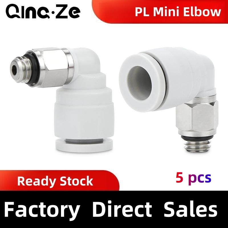 Mini pneumatic quick connector PL threaded elbow Micro PL3/4/5/6-M3/M5 ...