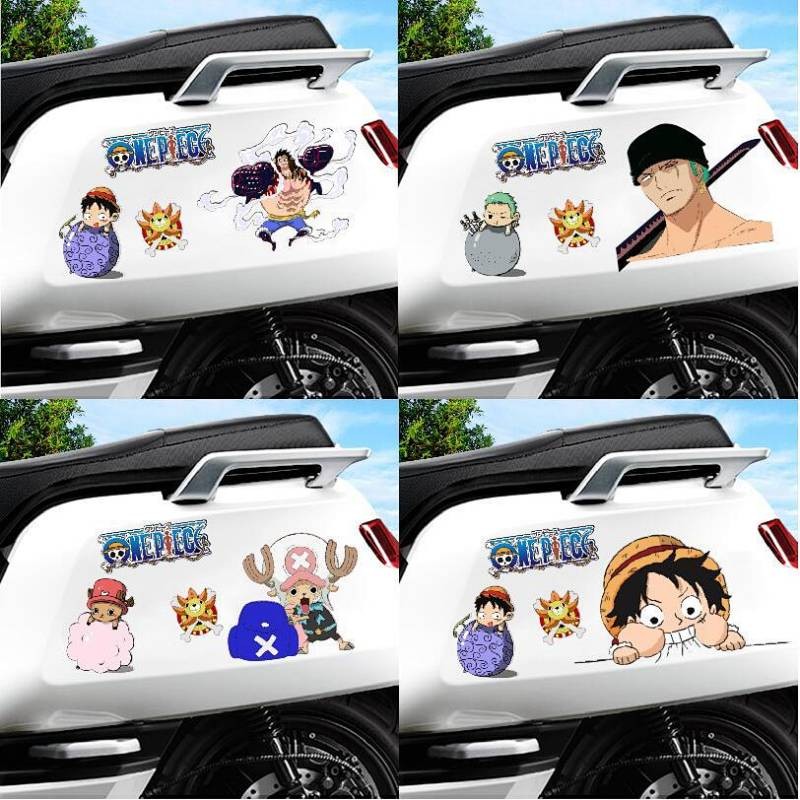 One Piece Luffy Zoro Electric Car Stickers Bumper Stickers Paper Yadi ...