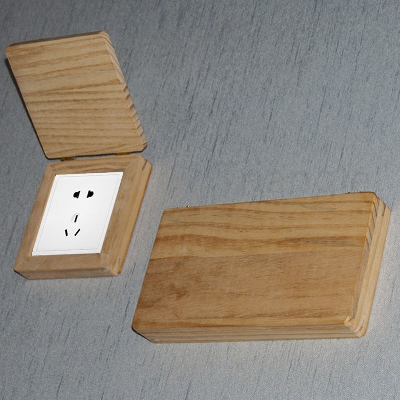 Solid Wood Switch Cover with Splash Guard - IP44 Rated Splash-Resistant ...