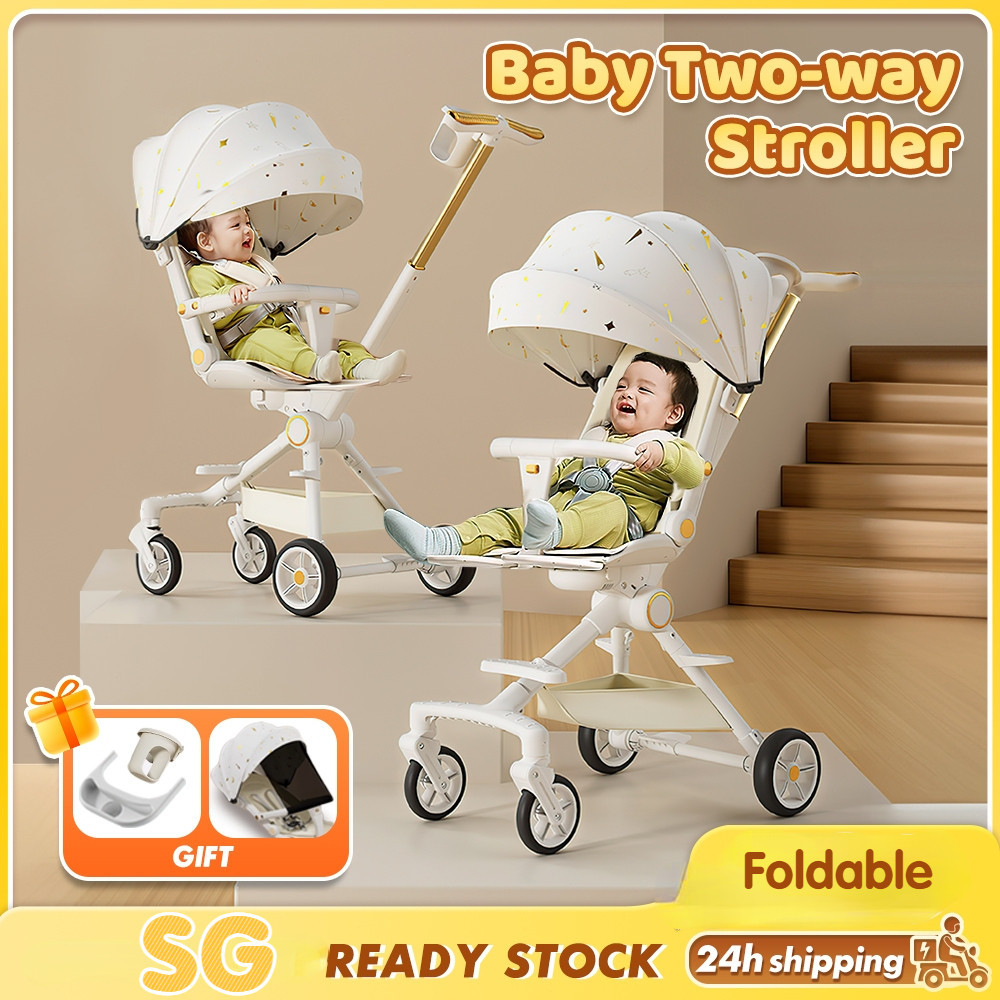[SG STOCK] Foldable Stroller for Baby Two-Way 360 Rotating Baby ...