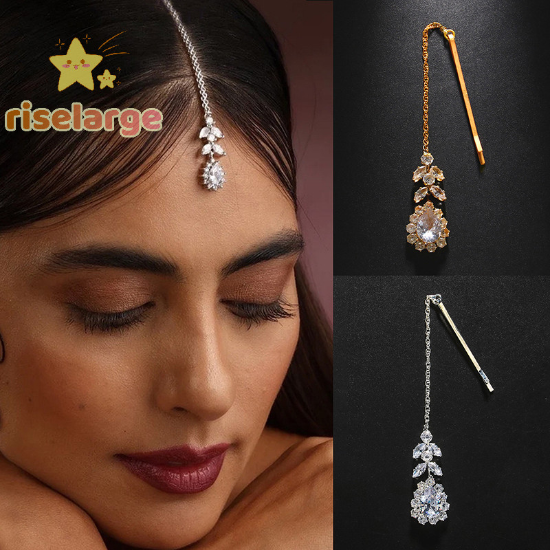 [RiseLargeS] Fashion Indian Bridal Forehead Chain Headwear Wedding ...