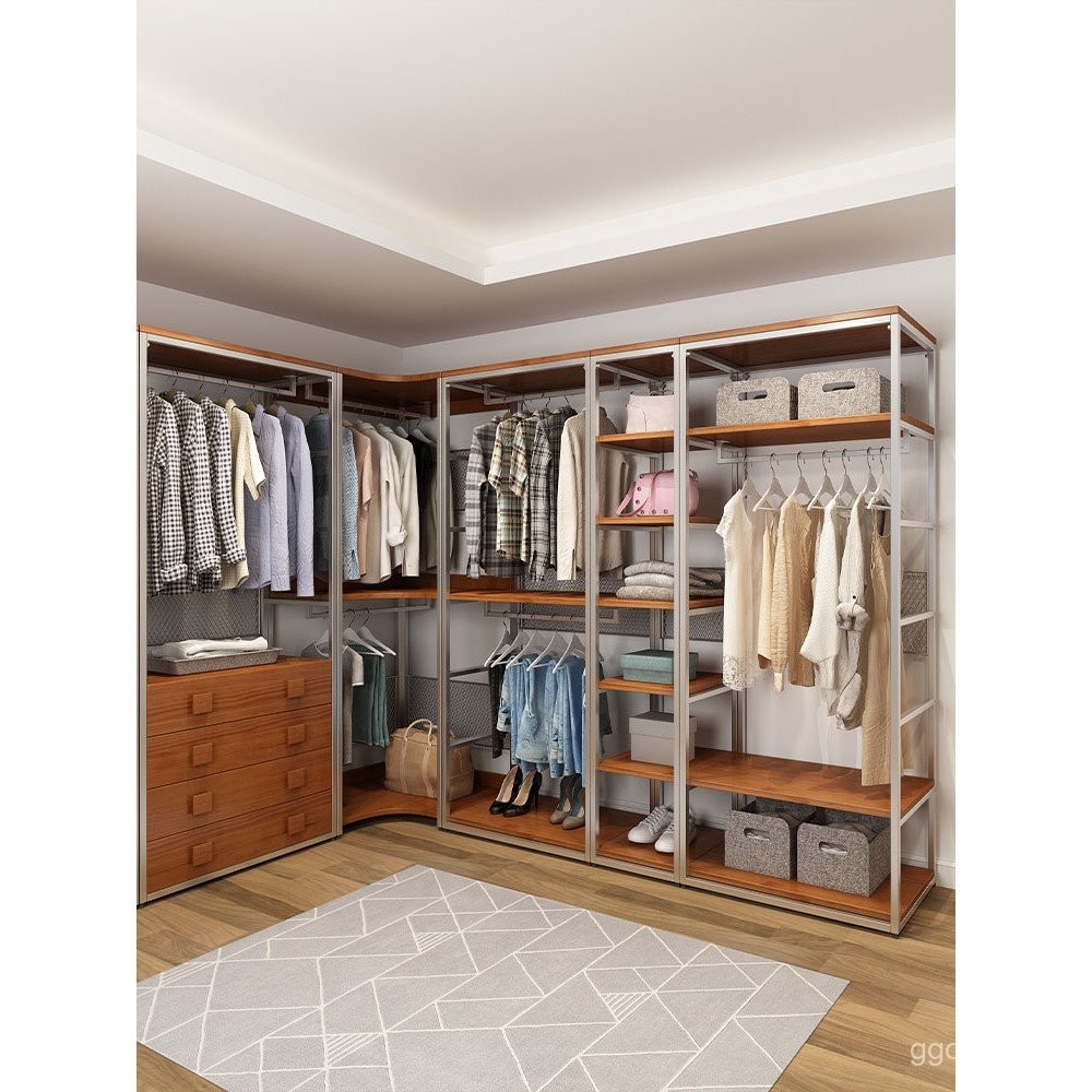 Open Metal Wardrobe for Home Bedroom Hanging Wardrobe Iron Art Solid ...