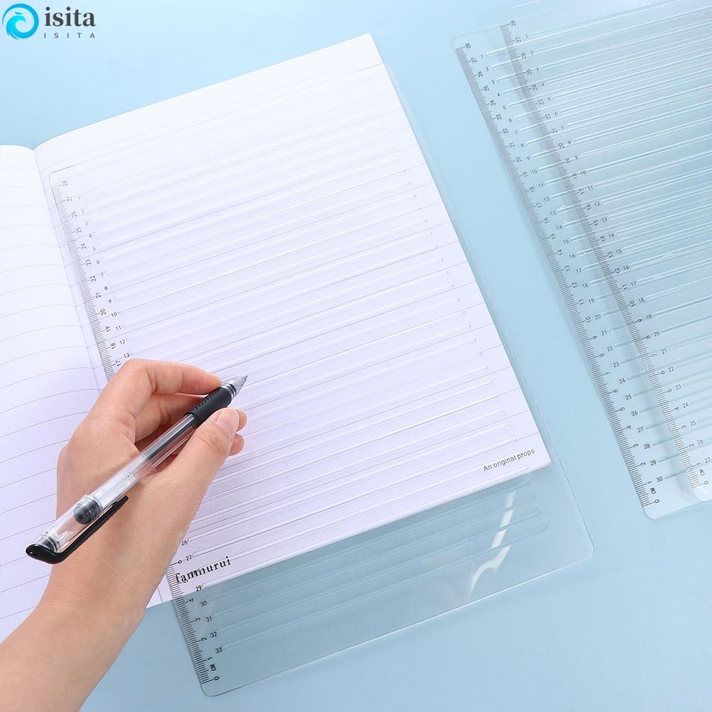ISITA Straight Line Stencil Ruler Reports Transparent Neat Handwriting ...