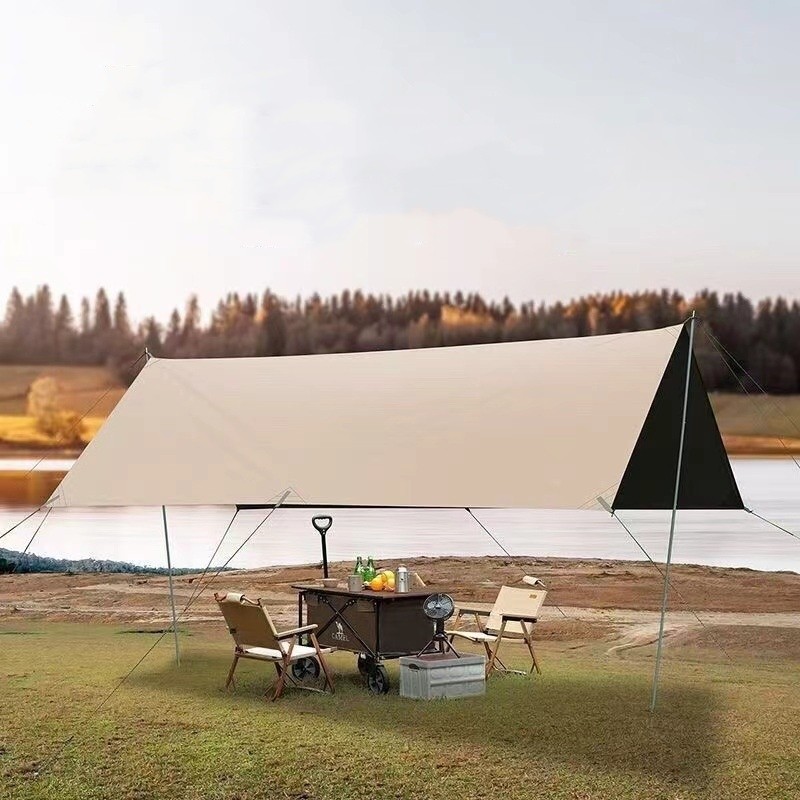 3*3M Camping Sun Shelter Awning Beach Sunscreen Waterproof Outdoor Tarp ...