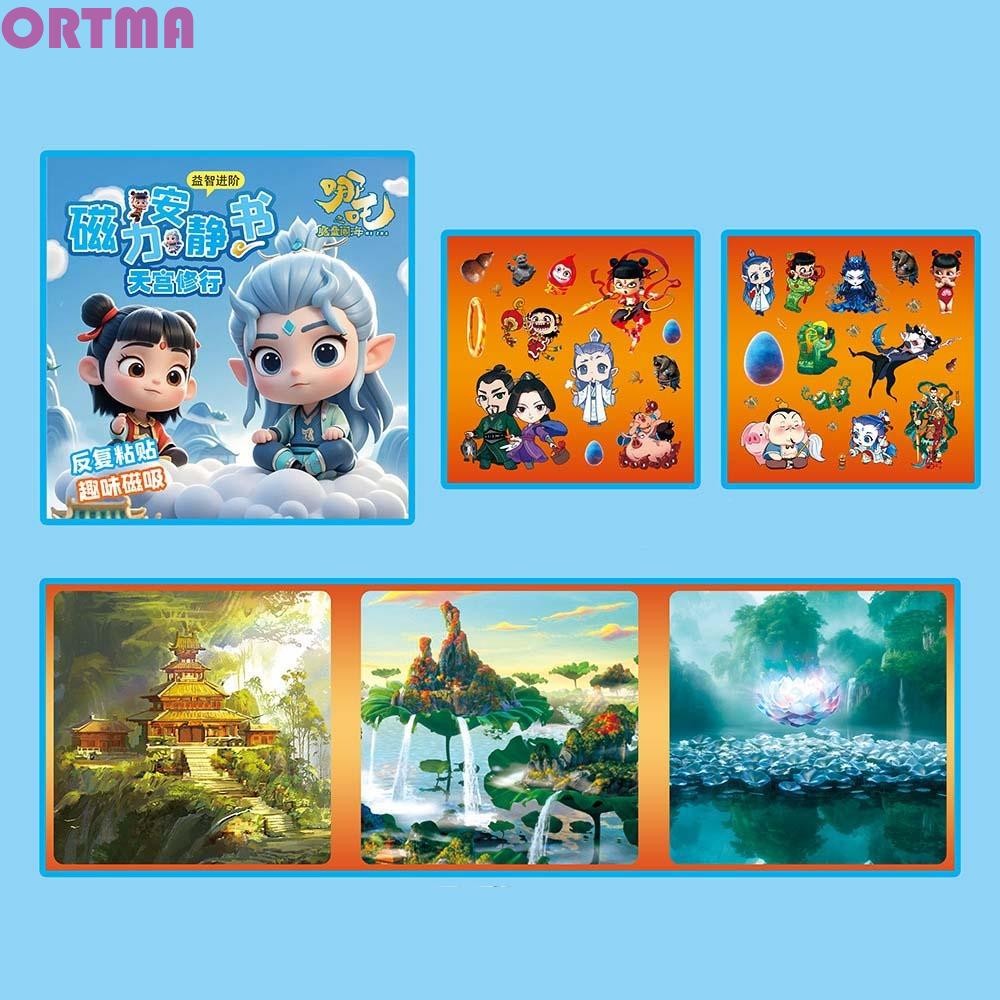 ORTMA Nezha Magnetic Quiet Book, Handmade Paper Ne Zha Soft Magnetic ...