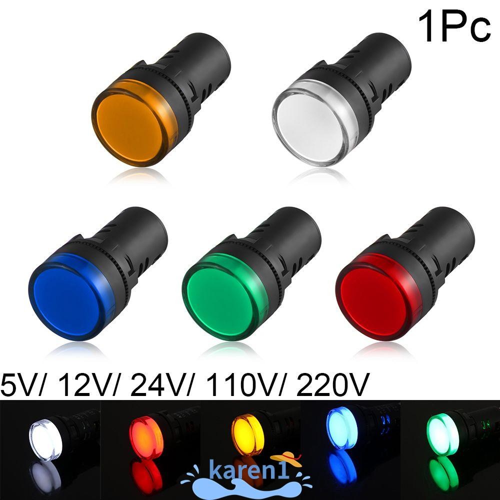 KA 1Pc LED Indicator Pilot Light Useful Power 5V 12V 24V 110V 220V 22mm ...
