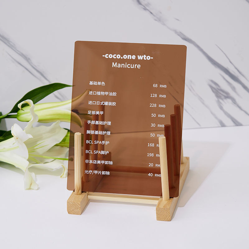 Acrylic ins Price List Custom Table Sign Stand Custom Made Nail Salon ...