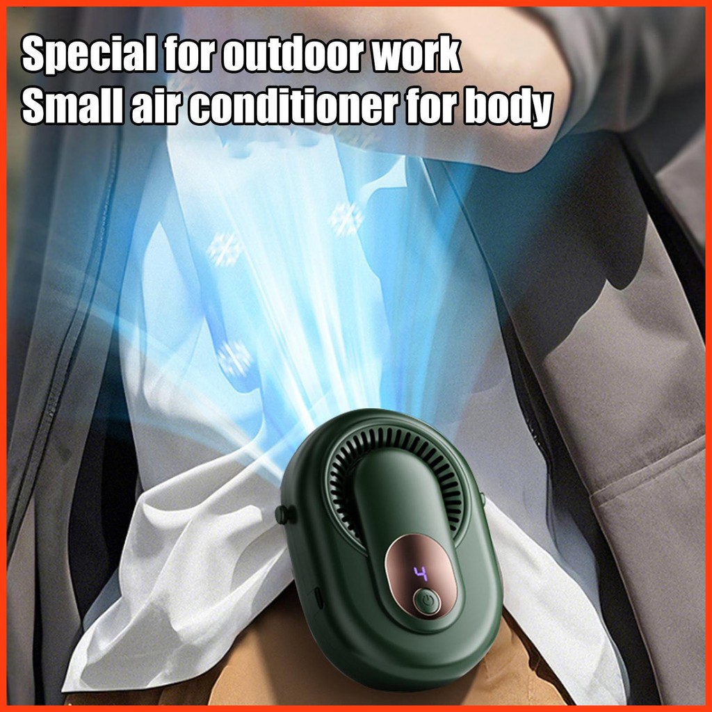 Wearable Fan 5 Speed Small Handheld Fans LED Display Electric ...